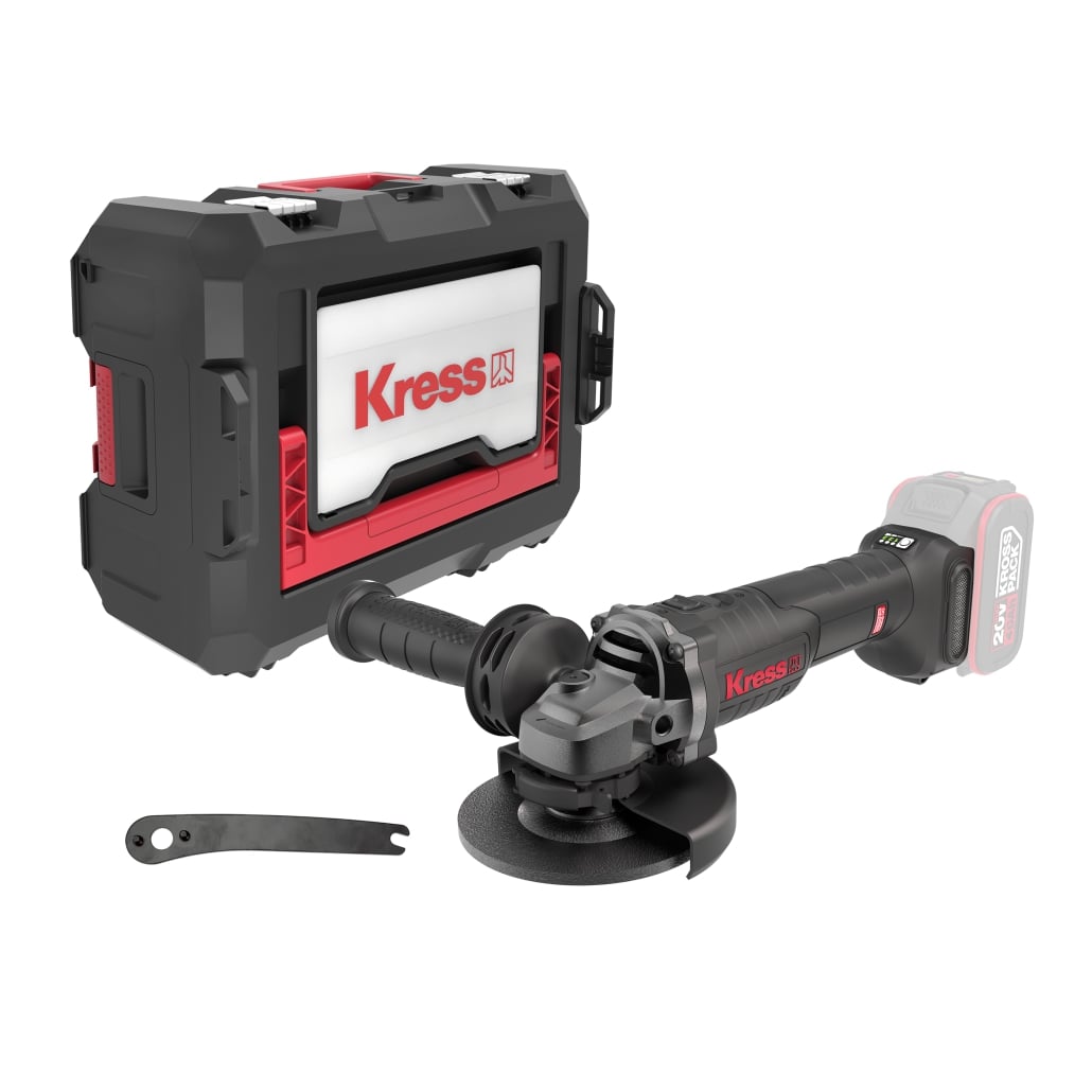 Kress KUH10.91 20V Brushless 125mm Angle Grinder, Bare Tool & Stacking ...